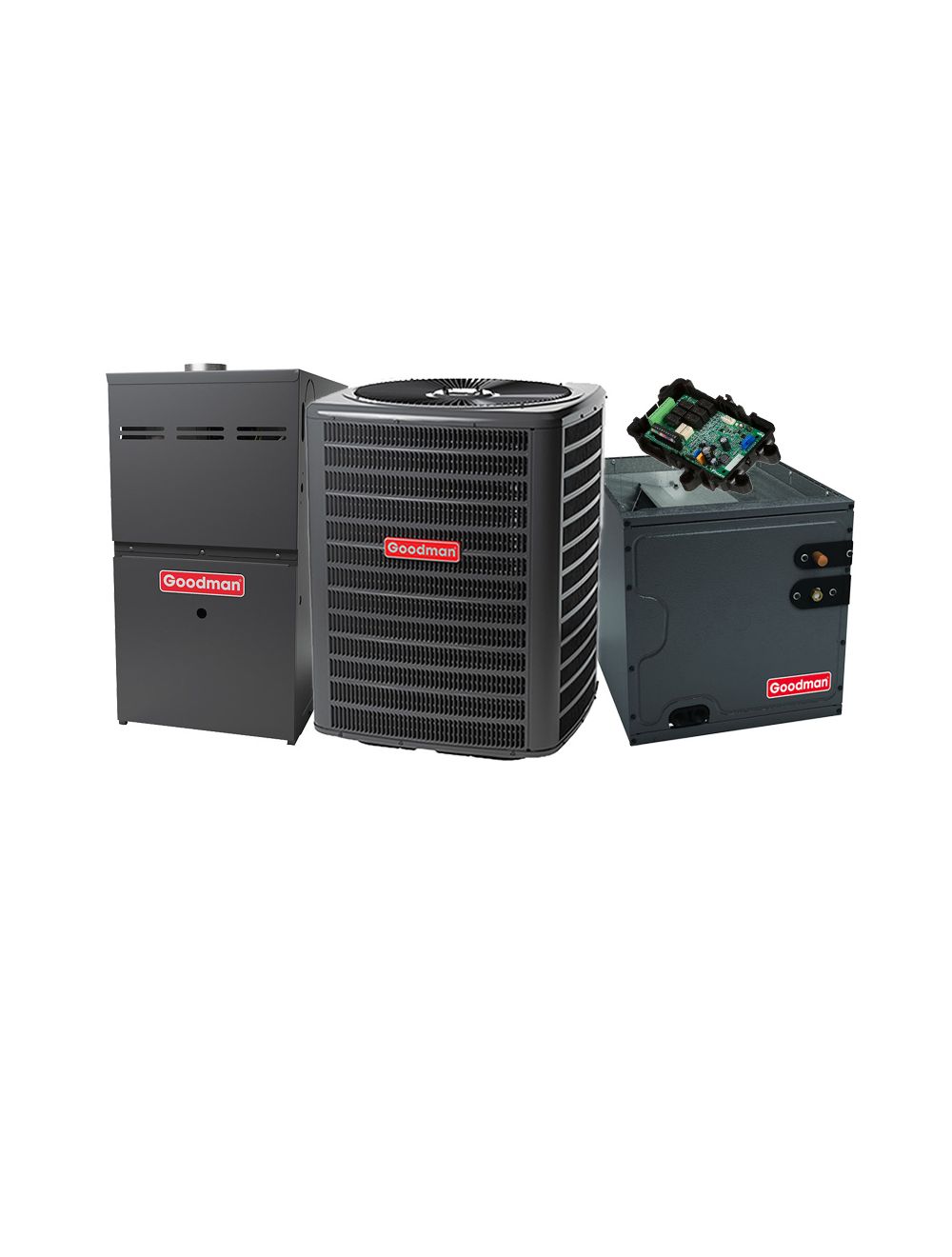 Goodman 5 Ton 13.6 SEER2 100000 BTU 80% Two-Stage Gas Furnace With R32 ...