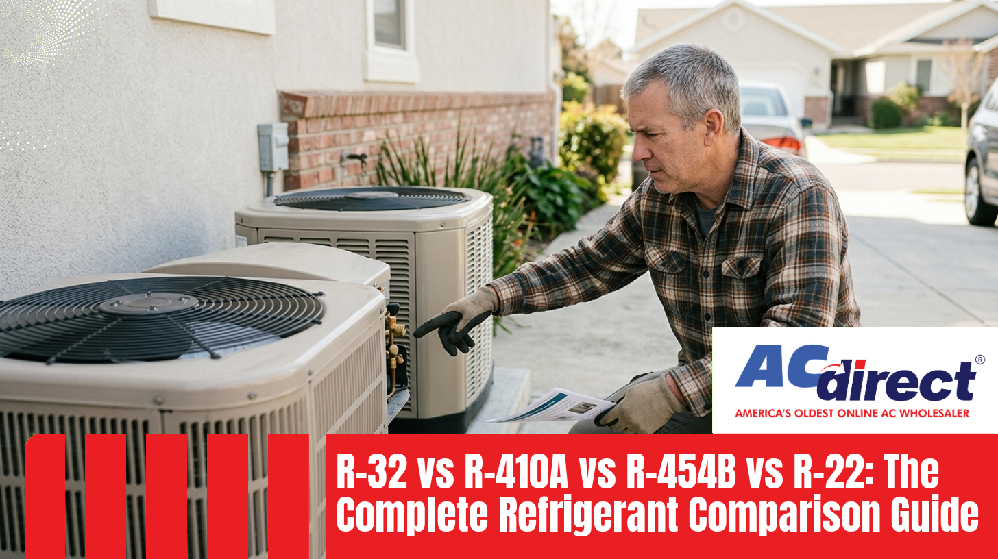 R-32 vs R-410A vs R-454B vs R-22: 2026 Refrigerant Comparison