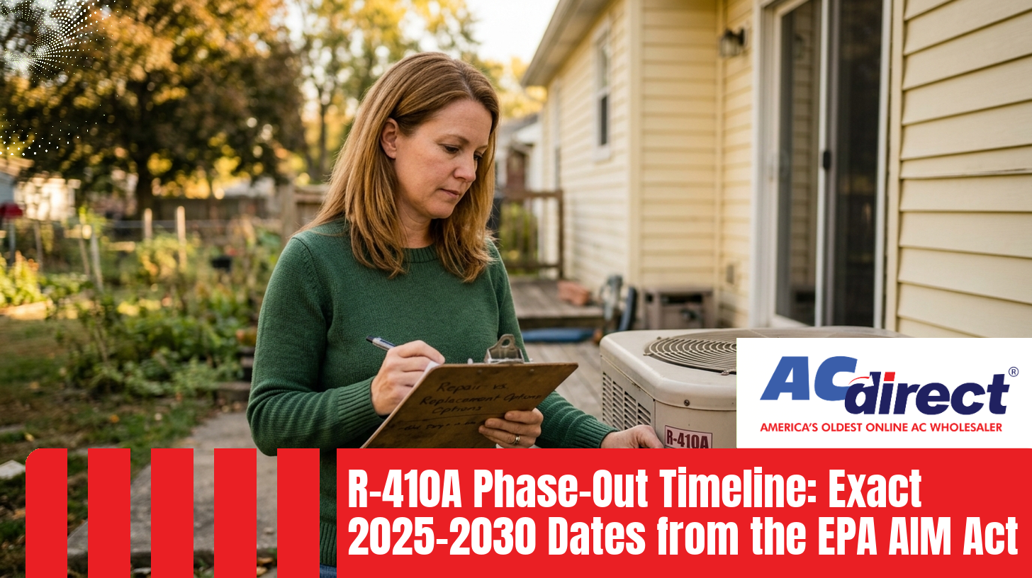 R-410A Phase-Out Timeline: Exact 2025-2030 Dates from the EPA AIM Act